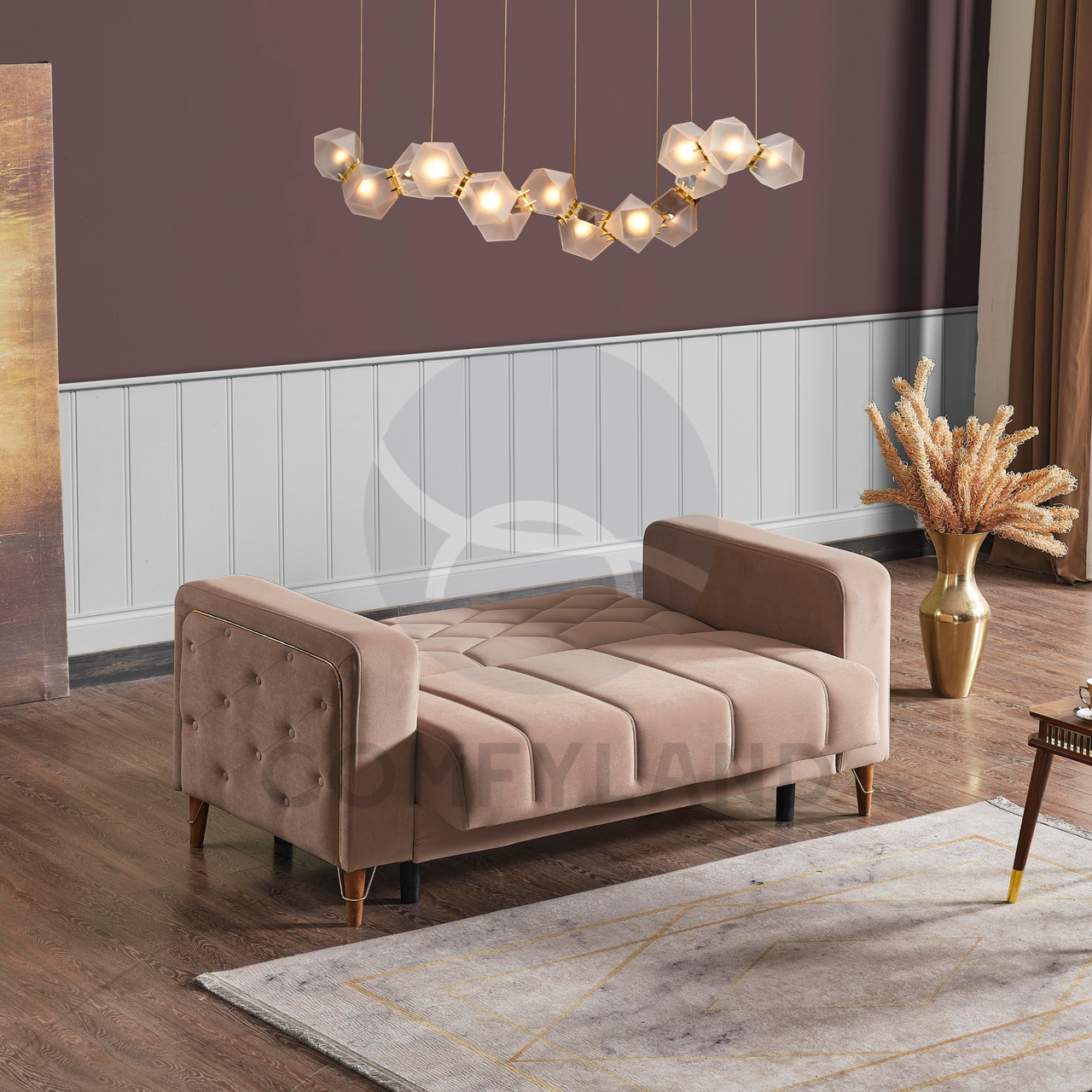 Melisa Beige Sofa Bed – Comfyland Furniture